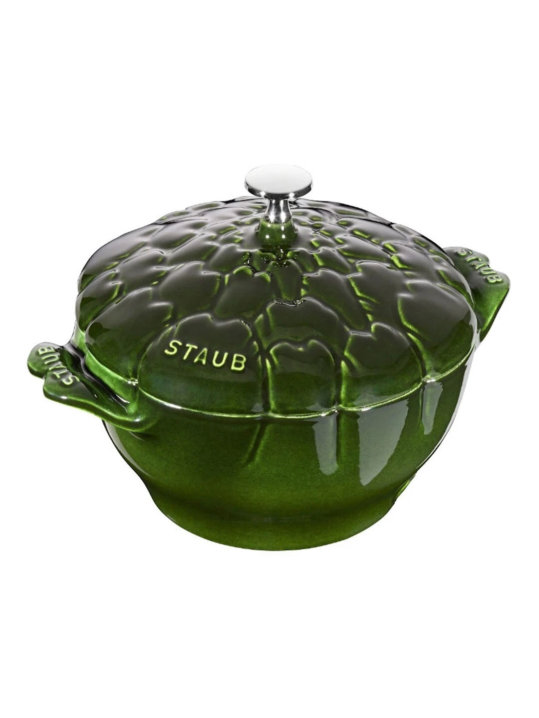 Кокот чугунный Staub Артишок 22см, зеленый базилик, для индукции/духовки