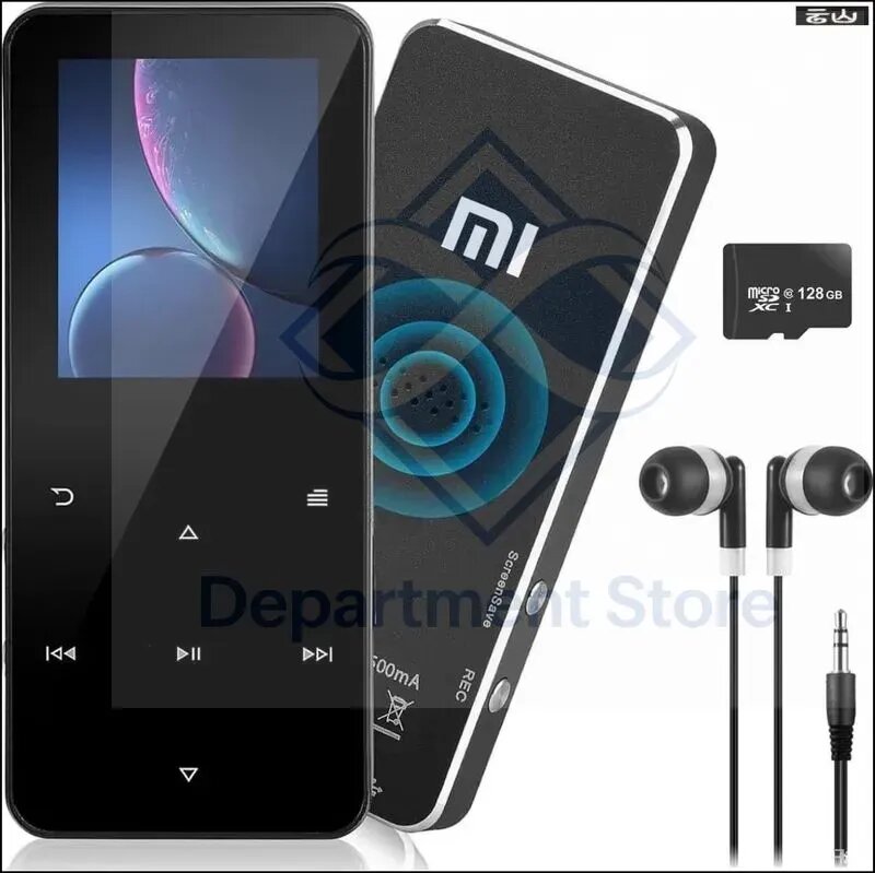MP3-плеер Xiaomi с картой памяти 128 ГБ, Bluetooth, FM-тюнер, черный