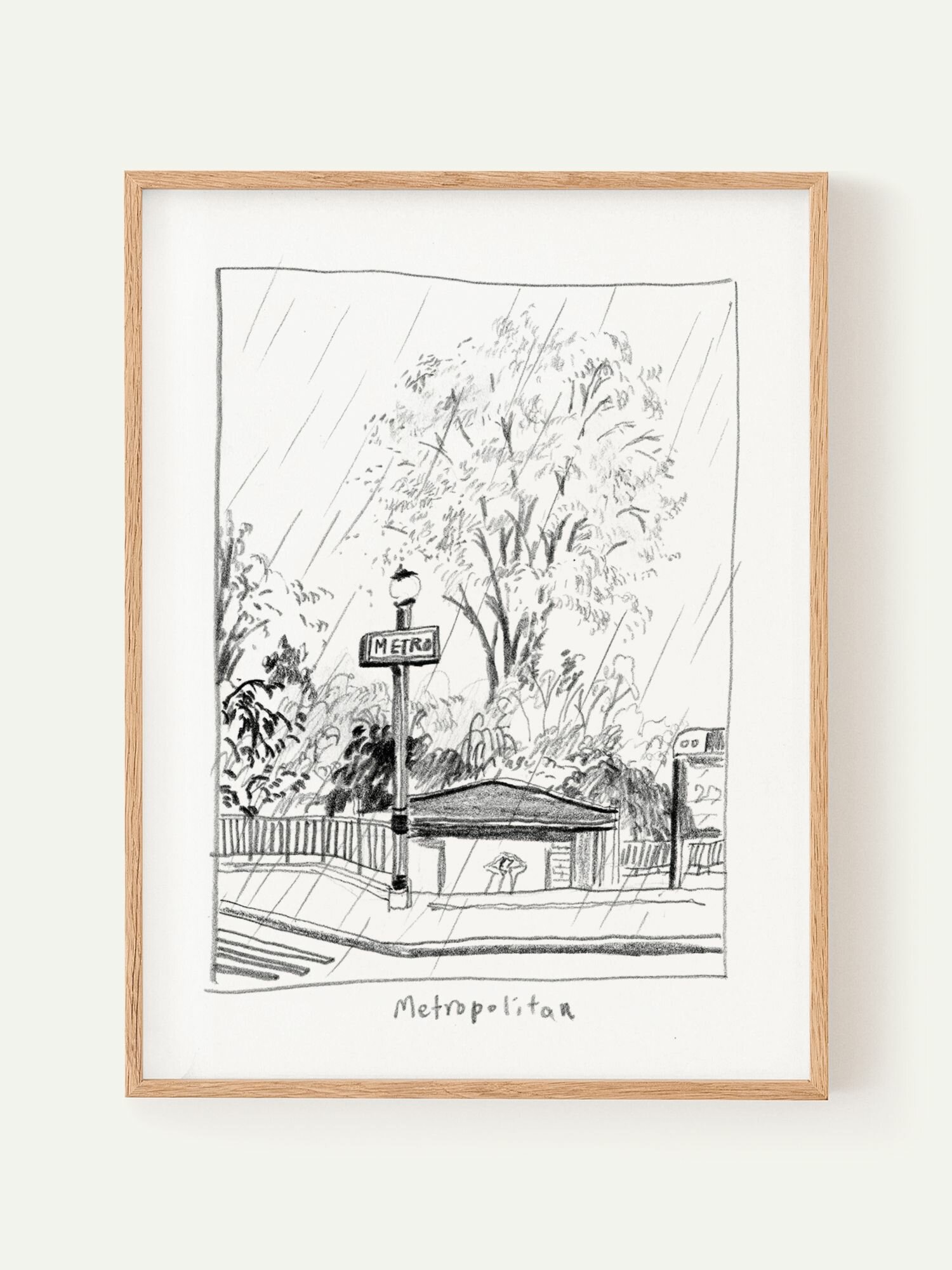 Постер интерьерный "Sketch Metro", 21х30 см, без рамки