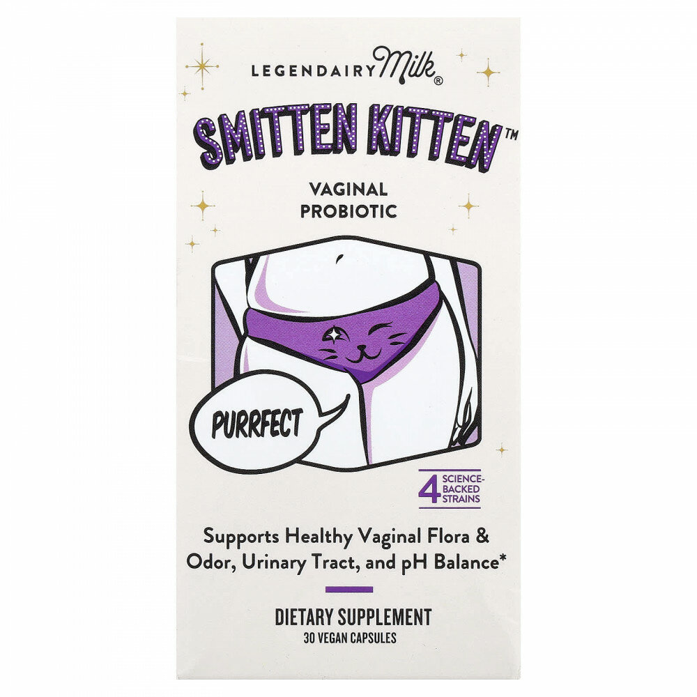 Legendairy Milk, Вагинальный пробиотик Smitten Kitten ™, 30 веганских капсул