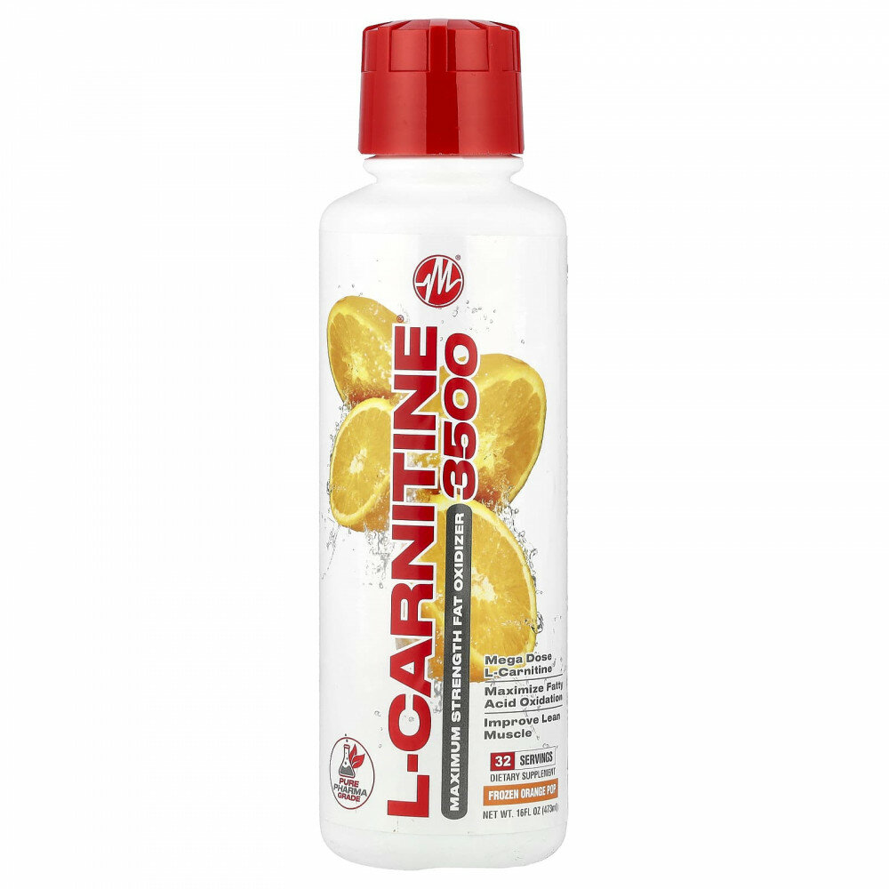 Metabolic Nutrition, L-Carnitine 3500®, апельсиновый леденец, 473 мл (16 жидк. унций)