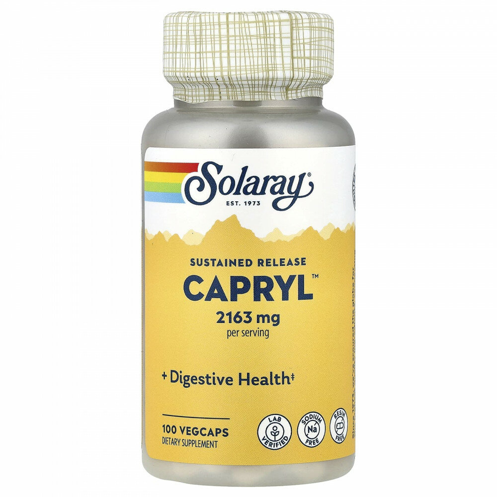 Solaray, Каприл, замедленное высвобождение, 100 растительных капсул