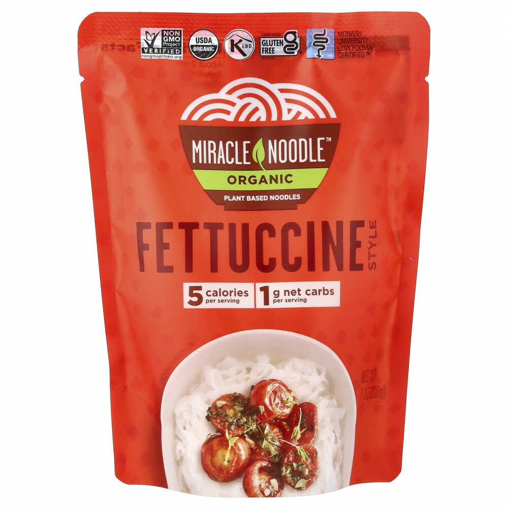 Miracle Noodle, Органический феттучини, 200 г (7 унций)