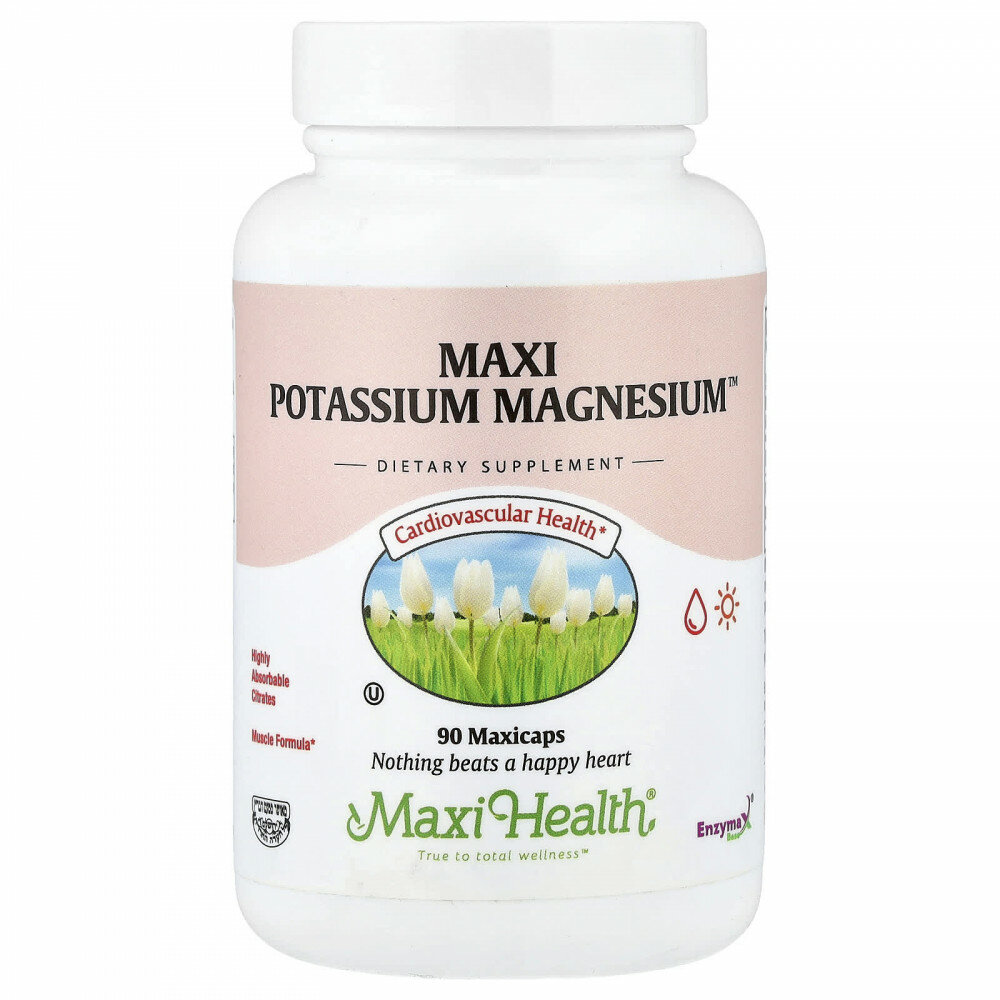 Maxi Health, Maxi Potassium Magnesium™, 90 капсул Maxi