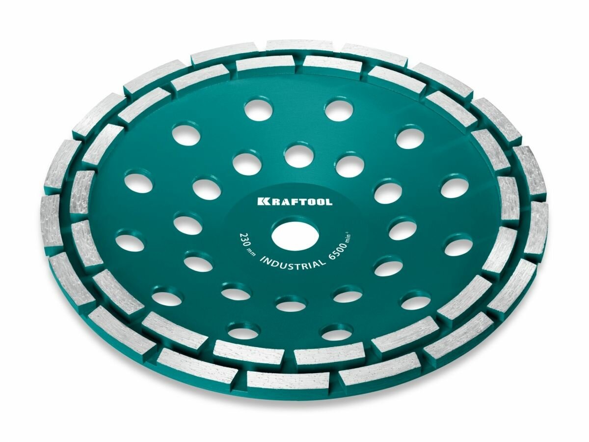 Чашка алмазная KRAFTOOL Double Industrial, двухрядная, диаметр 230 мм
