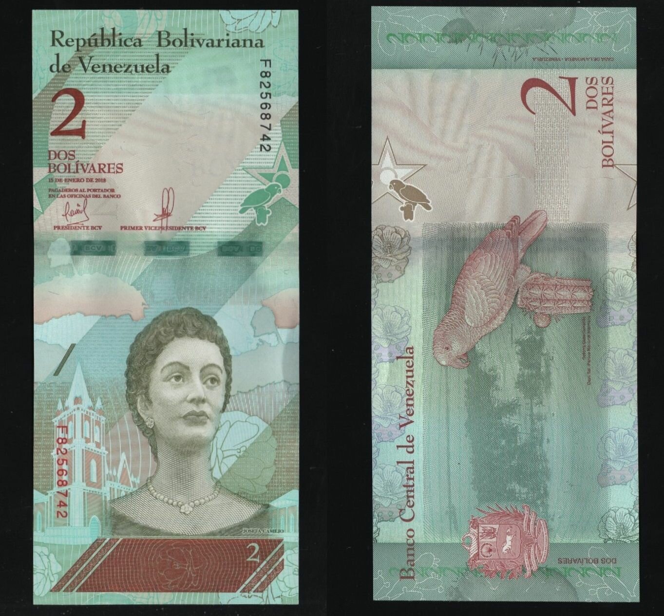 Венесуэла. 2 боливара 2018г. UNC/Оригинал