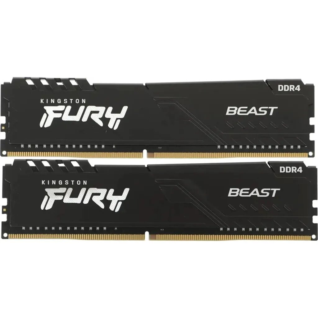 Оперативная память Kingston Fury Beast Black KF432C16BBK2/16WP DDR4 - 2x 8ГБ 3200МГц, DIMM, Ret