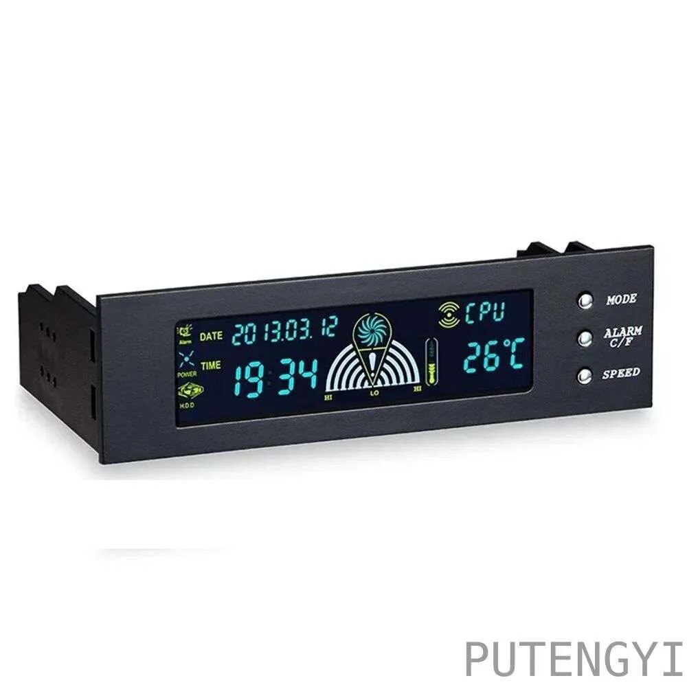 Контроллер Скорости Вентиляторов И Датчика Температуры С Жк-Дисплеем Для Передней Панели Пк, 5,25 Дюйма