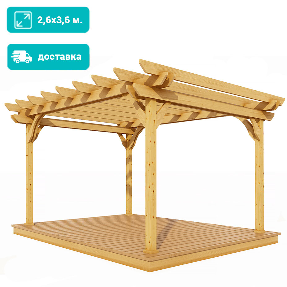 Комплект для самостоятельной сборки Перголы №2 без подшивки кровли