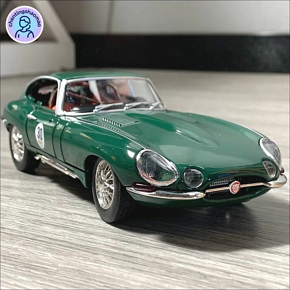 Коллекционирование автомобилей Ягуар E-Type модель,1:24 Jaguar E-Type Модель, Детская игрушечная машинка, Со звуковыми и световыми эффектами