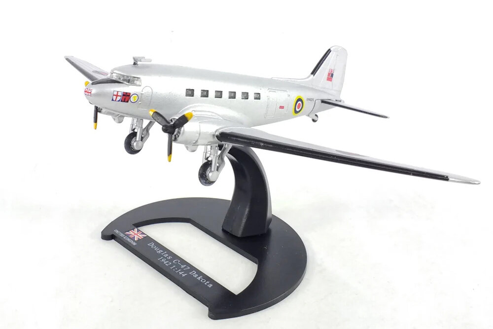 Модель коллекционная RBA COLLECTIBLES Douglas C-47 dakota aircraft "raf" 1945, самолеты великой отечественной войны