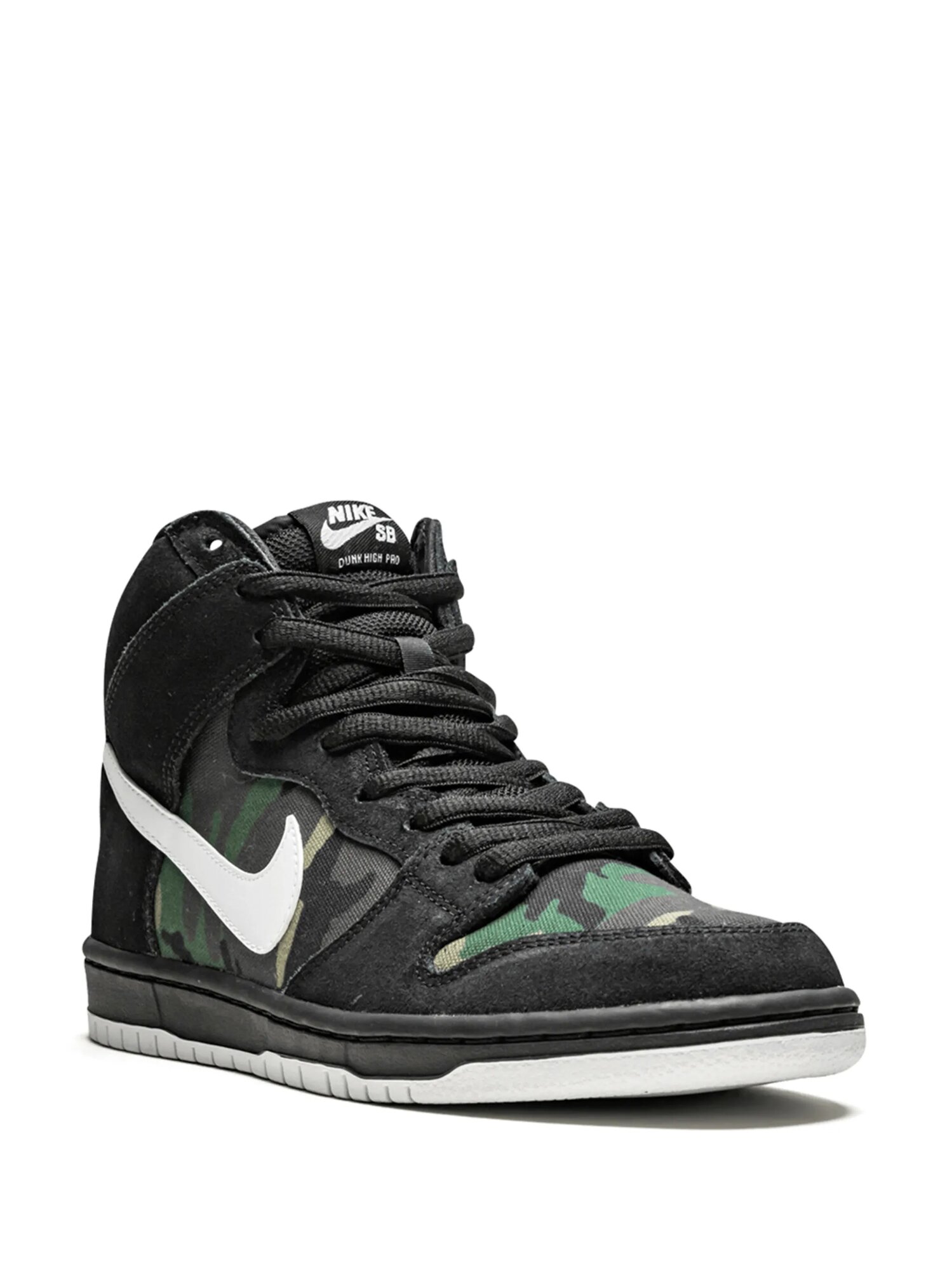 Кроссовки NIKE SB Dunk High Pro, размер 11.5 US, black/black — фото 1