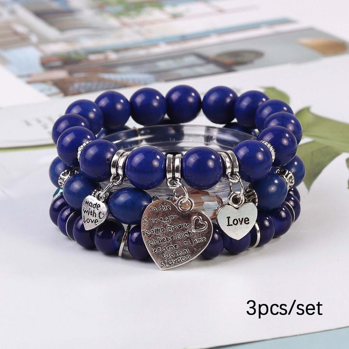 YM Mall Браслет Бохо Лист Многослойный Напитывает Рост