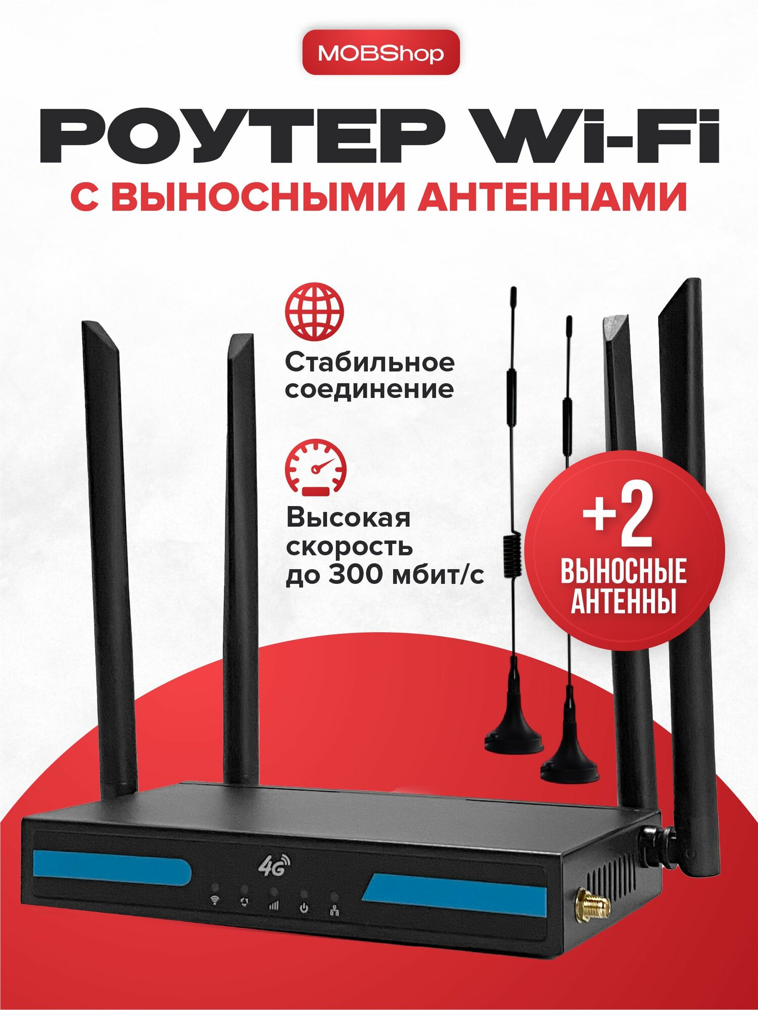 Роутер Wi-Fi 4G с внешними антеннами