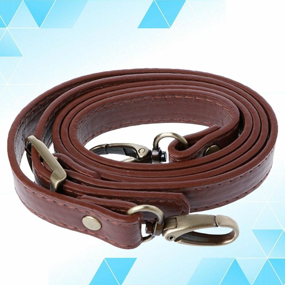 Кожаный регулируемый ремень для сумки коричневого цвета длиной 120 см