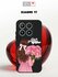 Черный матовый чехол на Xiaomi 17 / Сяоми 17 с принтом Девушка с розовым букетом