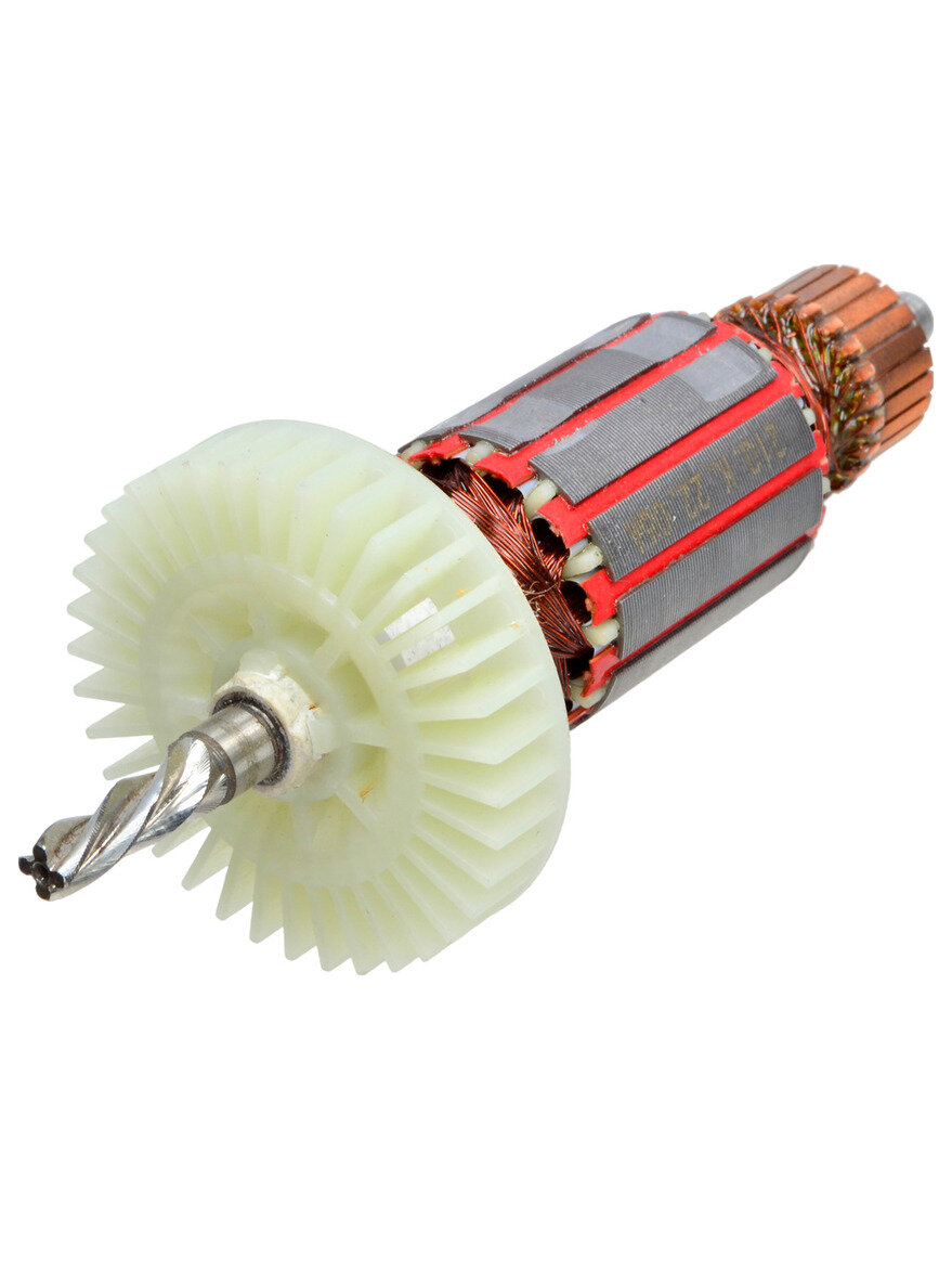 Ротор (Якорь)(L-157 мм, D-35 мм, 4 зуба, наклон влево) для дрели энкор ДУЭ-710ЭР/13М