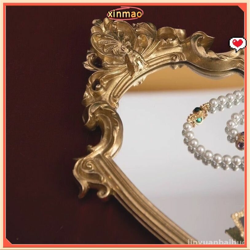 <Винтажное зеркало>Французское винтажное декоративное стены зеркало с золотой резьбой ( 31 21см,)