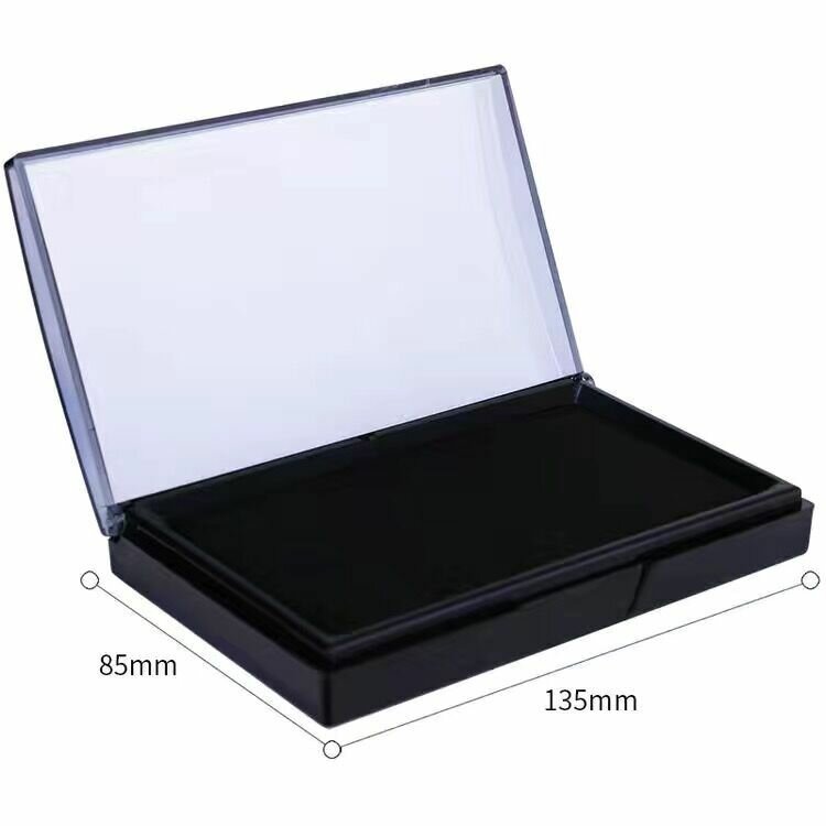 Быстросохнущая красная прямоугольная штемпельная подушка, коробка для отпечатков пальцев, коробка для штампов для финансовых офисов, коробка для штемпелей сине-черного цвета для банков.