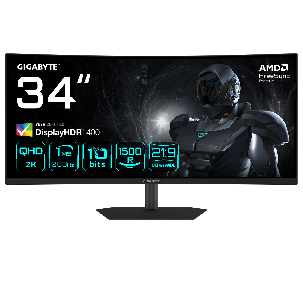 34" Монитор Gigabyte G34WQC2, VA, 3440x1440, 200 Гц (20VM0-34WQC2BM-1EKS)