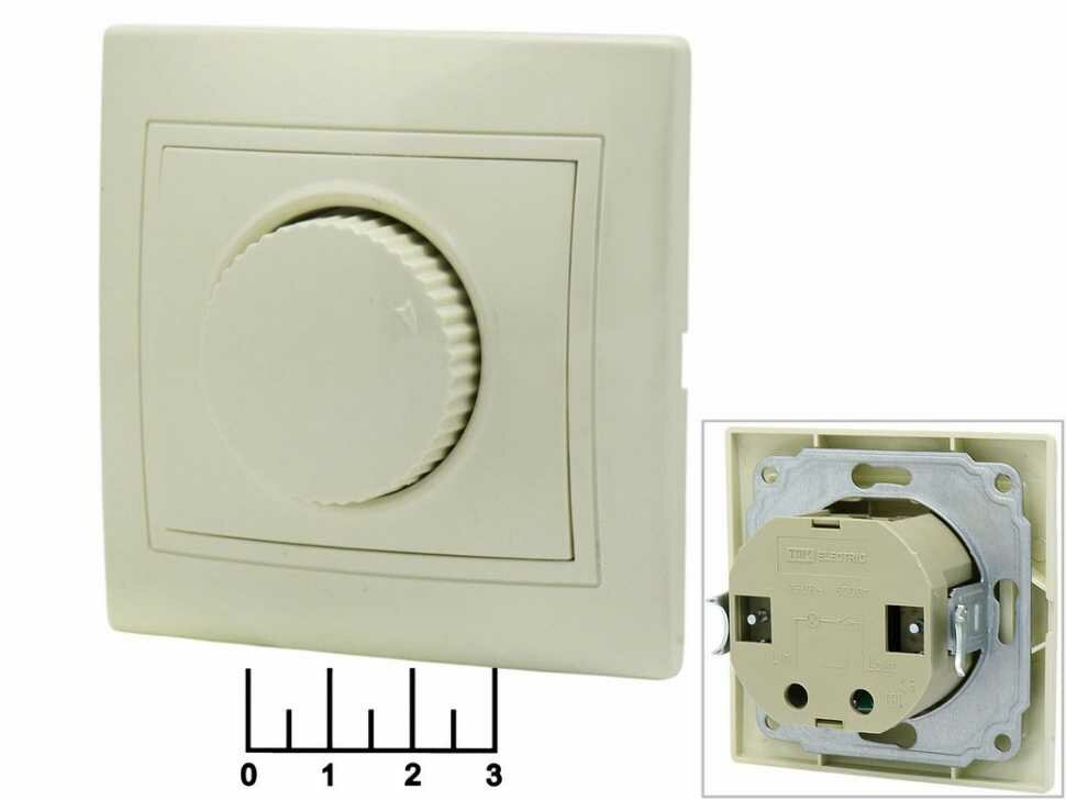 Выключатель-регулятор (диммер) 600W TDM (Таймыр) слоновая кость (SQ1814-0124)