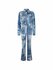 Комбинезон Roberto Cavalli Patchwork-effect denim jumpsuit, размер 38, синий