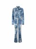 Комбинезон Patchwork-effect denim jumpsuit