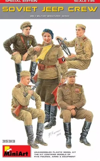 MiniArt 35313 1/35 Экипаж советского джипа. Пластиковая модель для сборки