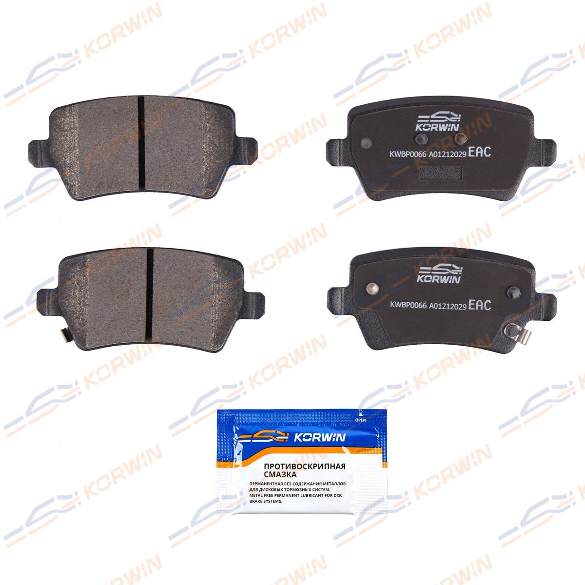 Колодки Тормозные Зад. Chery Tiggo 4/4Pro/7/8/8Pro 16- (Электро Ручник)(Korwin Kwbp0066)