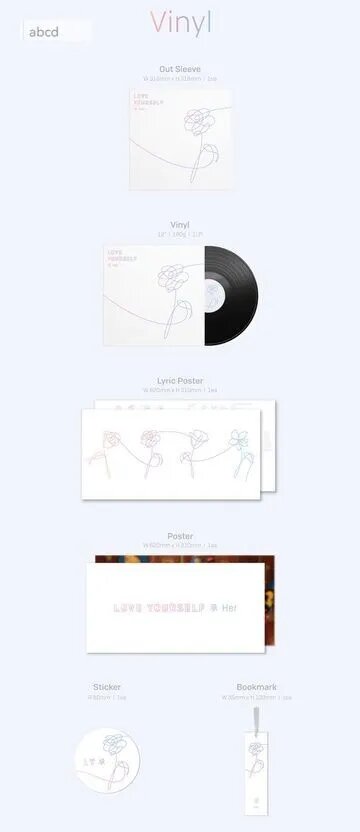 BTS - Love Yourself: Her [LP] Виниловая пластинка — фото 1