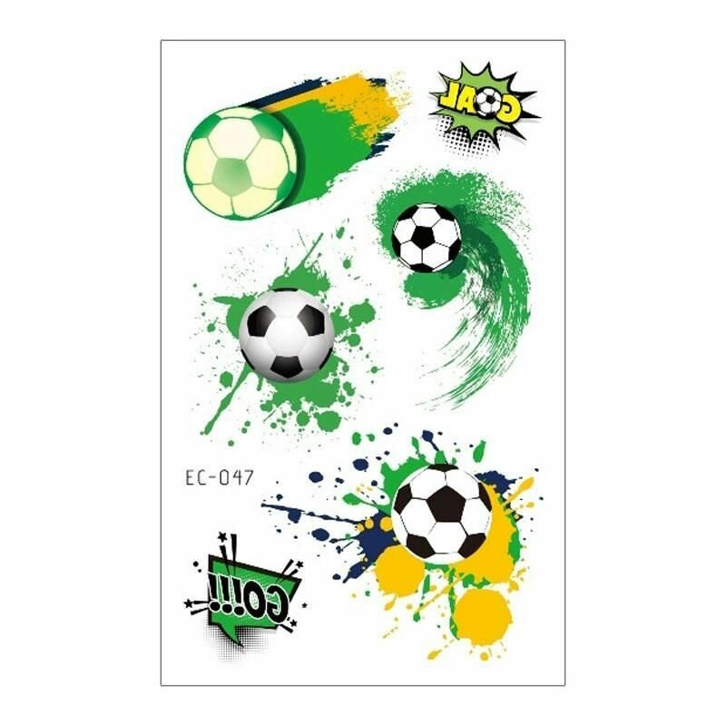 Водонепроницаемые детские наклейки-татуировки carnival football