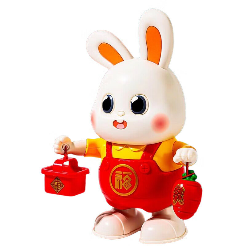 Электрическая игрушка-прыгунок Little Lucky Rabbit с пением и танцами для младенцев 0-3 лет Цвет：Little Lucky Rabbit