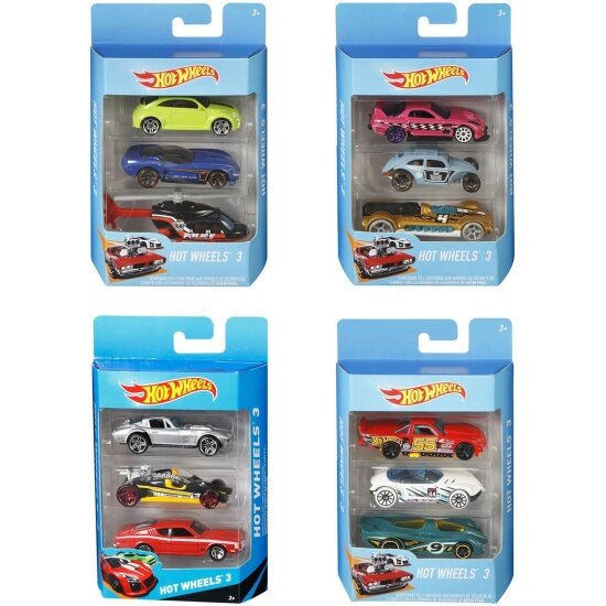 Набор Hot Wheels K5904 Машинки коллекционные 3 шт, в ассортименте