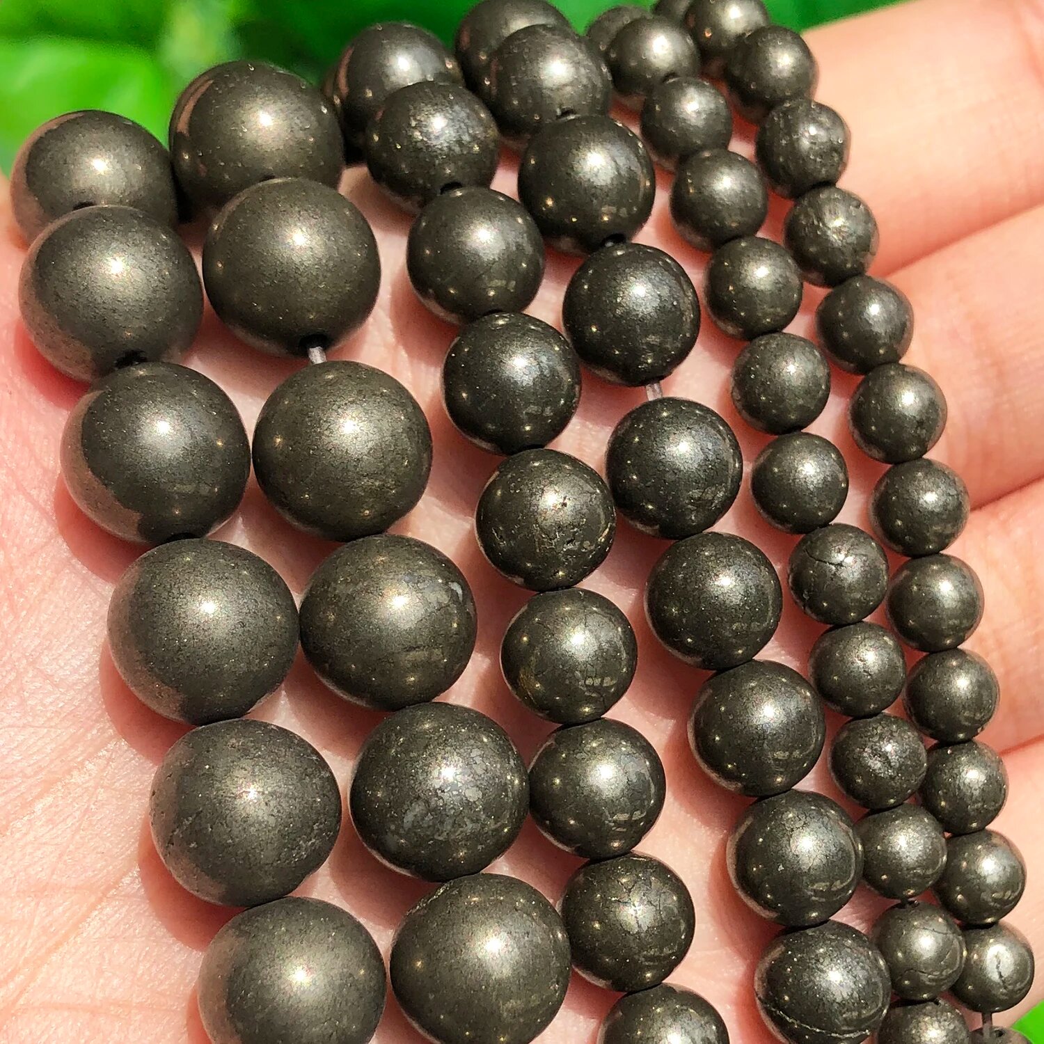 Бусины из природного камня железный пирит Xilitata 4 6 8 10 мм 6mm (approx 61pcs)