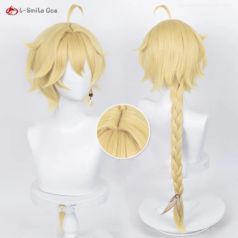 Косплей парик Aether Lumine золотисто-желтый синтетический Aether(with scalp)