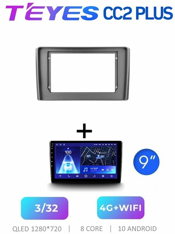 Магнитола 9" Teyes CC2 Plus 3/32 Gb для Honda Element YH 2002-2011