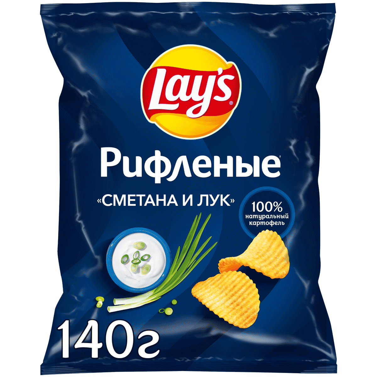 Картофельные чипсы Lay's Сметана и лук 140 г