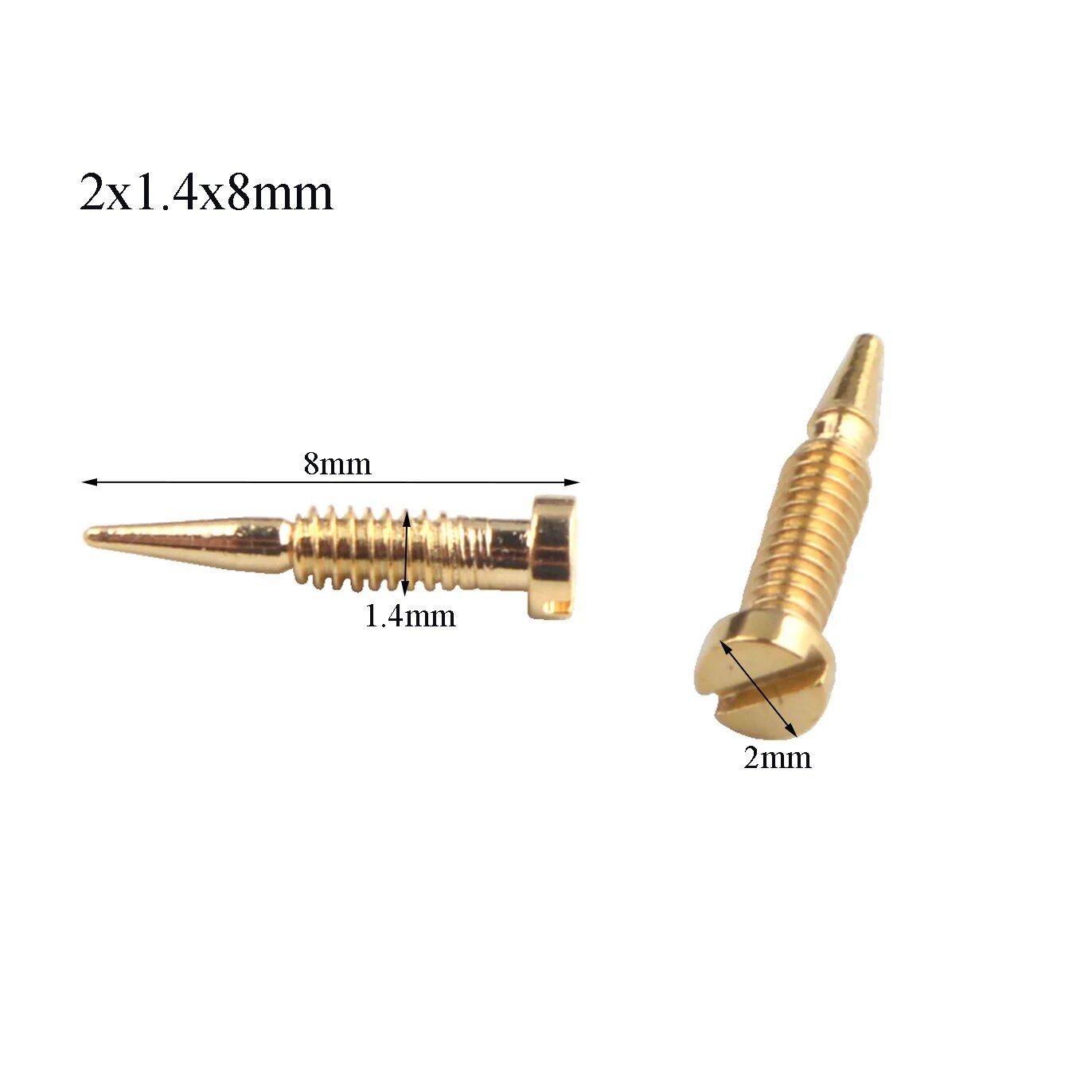 Золотые винты для очков 2.0x1.4x8.0mm