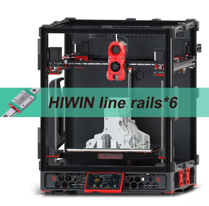 Siboor Voron Trident [June] 3D-принтер 350mm, with decorative part, Red Hiwin Rails
