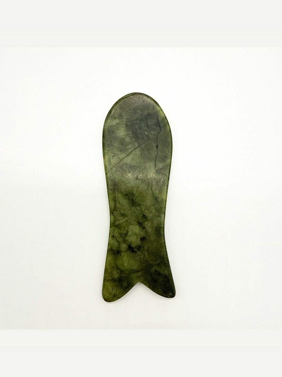 Эффективный скребок для лица из нефрита инструмент для массажа и лимфодренажа, улучшает кровообращение и тонус кожи, идеален для домашнего ухода