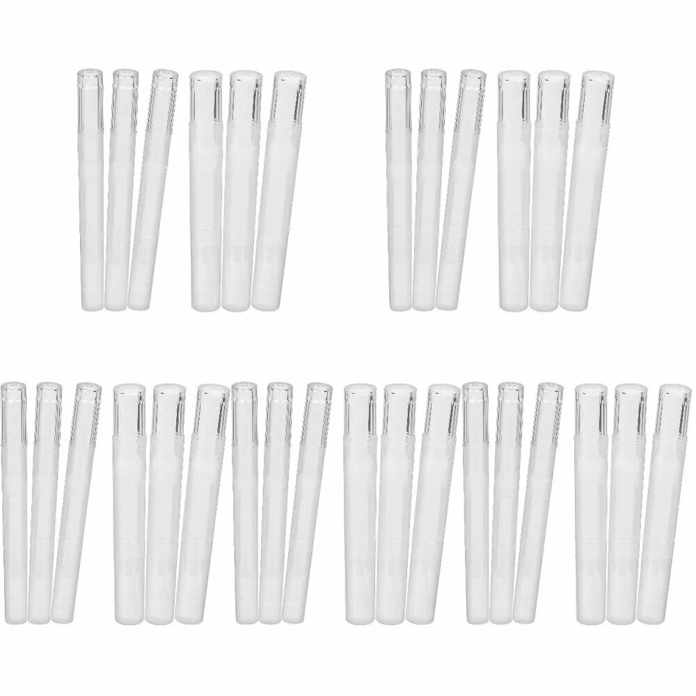 Набор пустых прозрачных флаконов для ногтевого масла и кутикулы из пластика, 30 шт для хранения