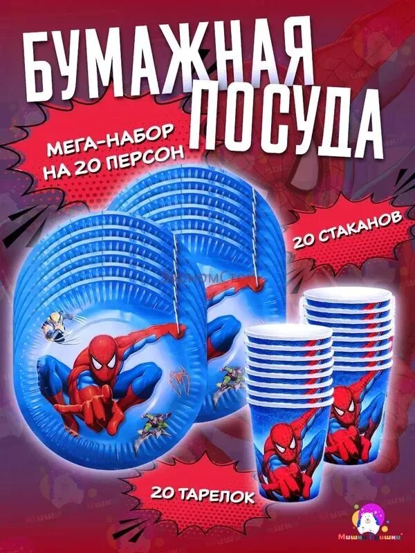Одноразовая посуда для праздника набор