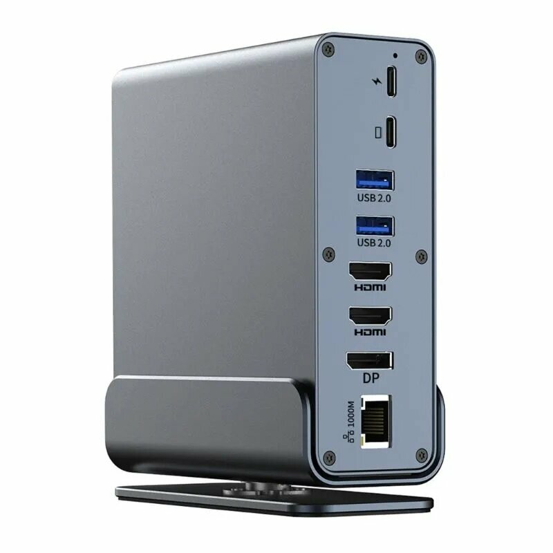 Многофункциональный USB C Dock Station 15port для алюминиевого сплава для ноутбука