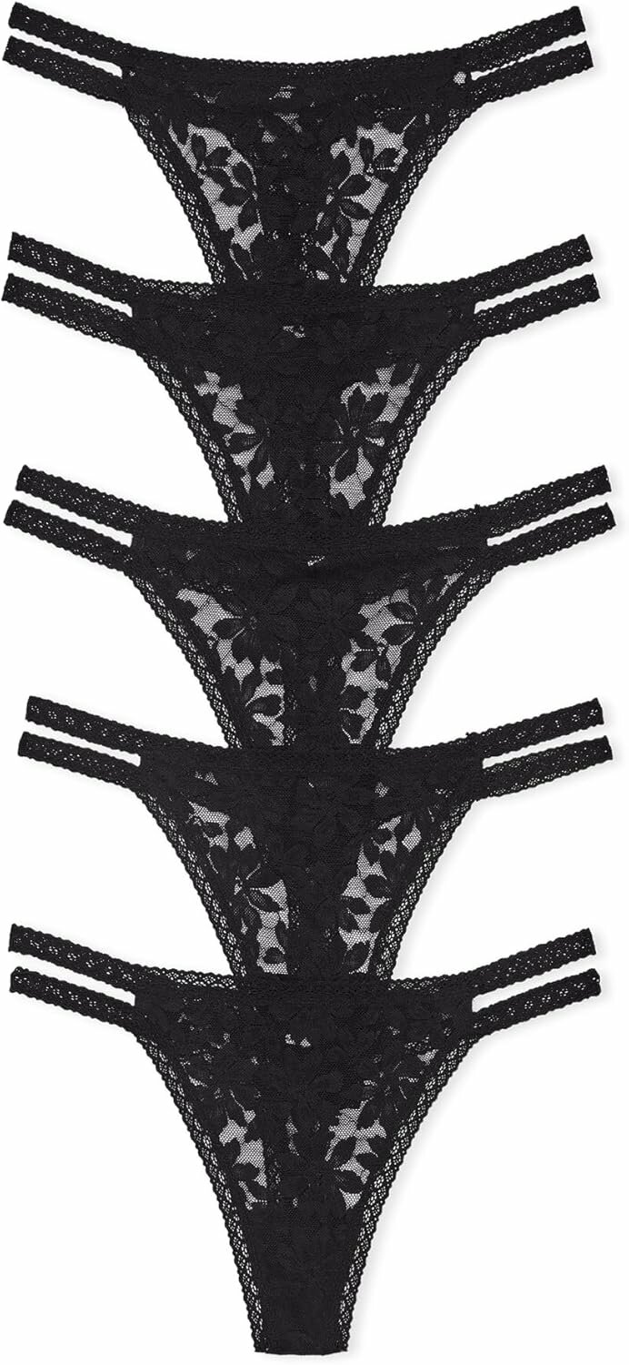 Трусы 5-Pack Lace Strappy Thong Panties, комплект