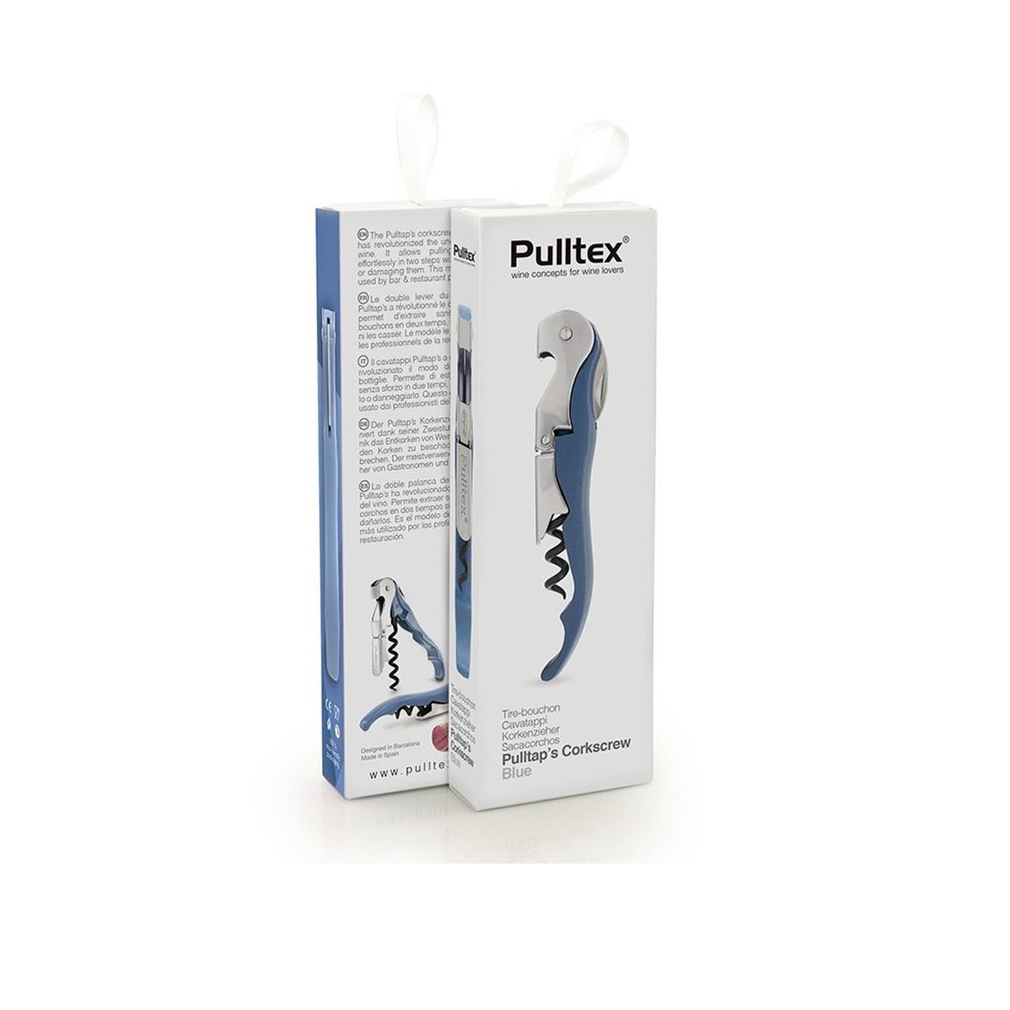 Штопор Pulltex "Pulltaps Colour", нержавеющая сталь, синий, 1 шт — фото 1