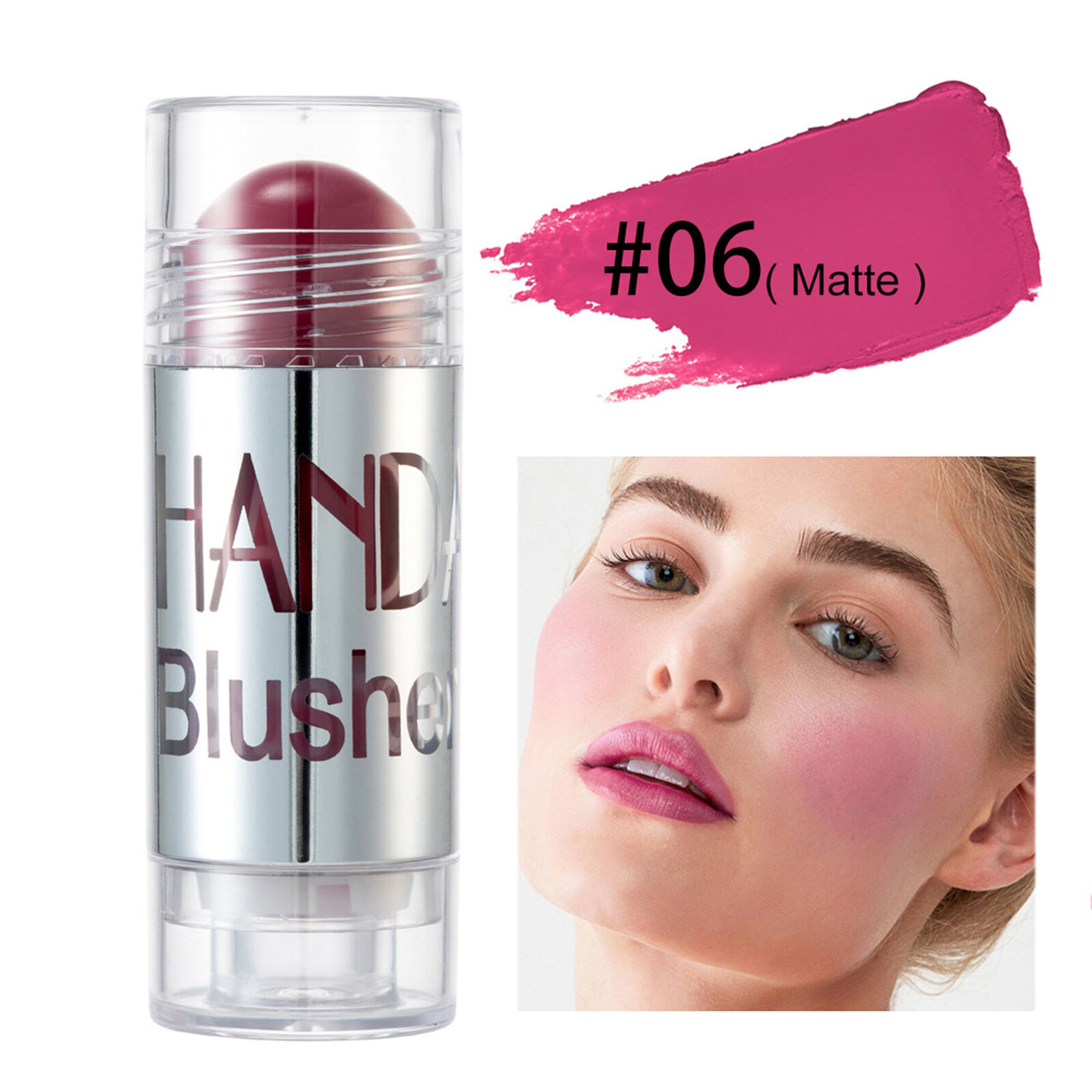 HANDAIYAN Палочки румян для щек и губ Chubby Cream Blush Highlight and Matte Colors 06#