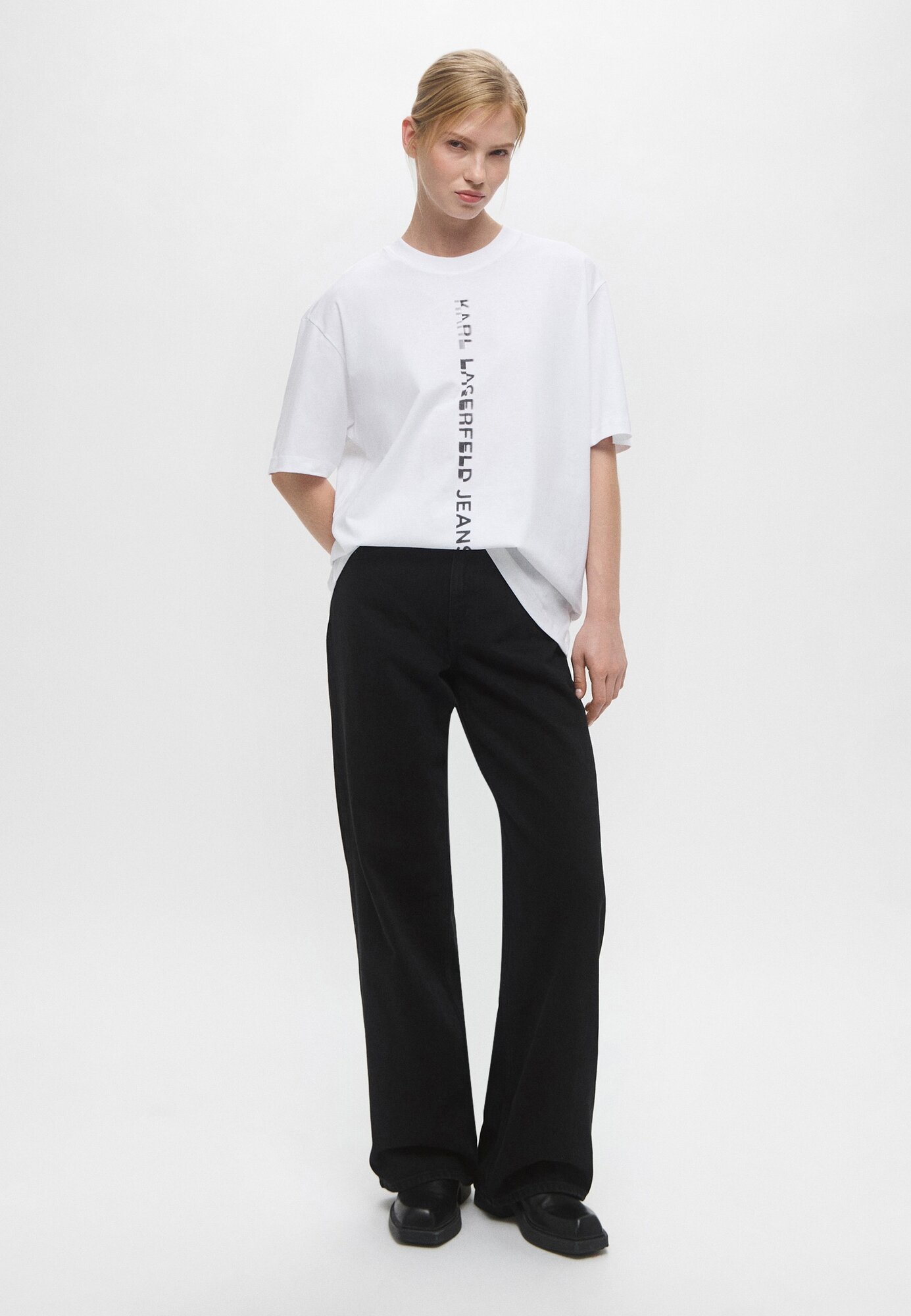 Футболка KARL LAGERFELD JEANS, размер XS, белый — фото 1