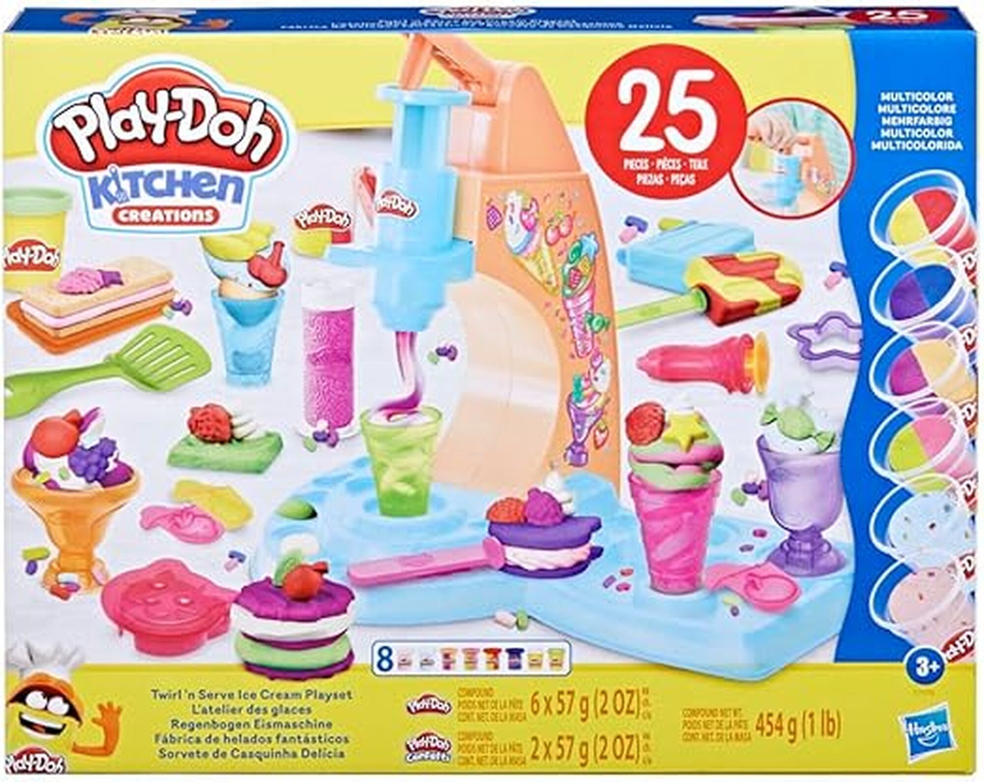 Игровой набор для лепки Play-Doh Kitchen Creations - Набор для приготовления мороженого, 25 предметов - Плей До F7378