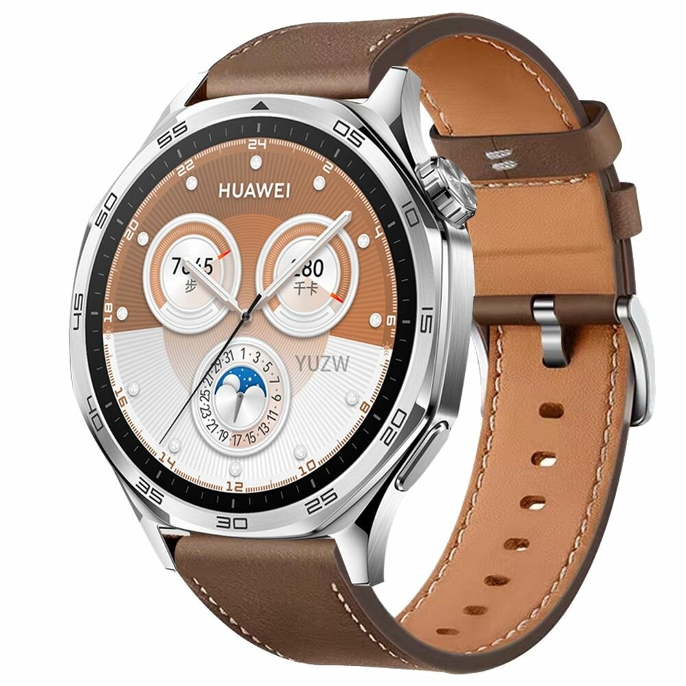 Кожаный ремешок для Huawei Watch GT / GT4 / GT5 (46мм) （Только ремешок）