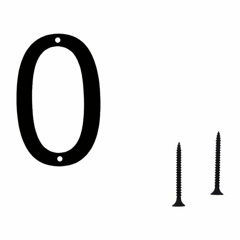 Черные антикоррозийные номера домов для наружного использования, - Стиль 0